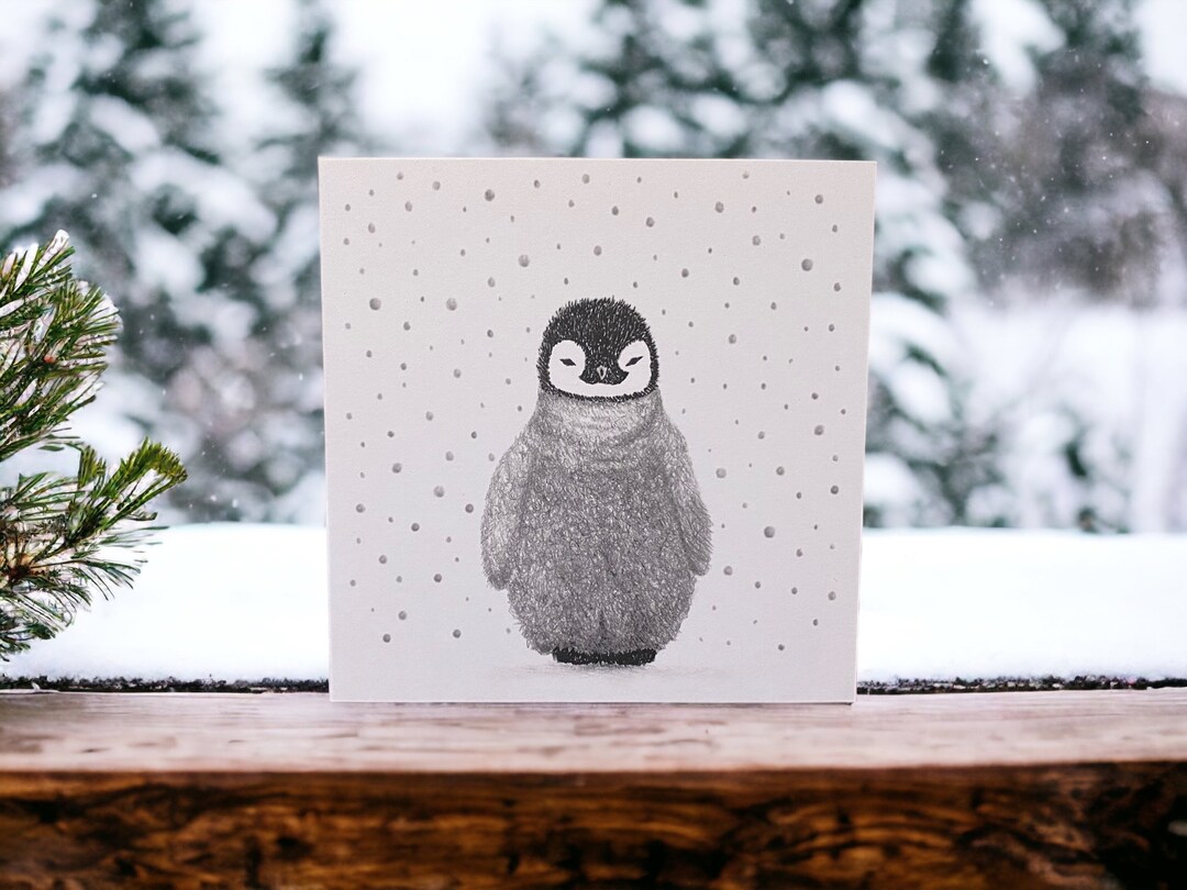 Pack of Penguin Cards, Cute Penguin Cards, Christmas Cards Pack, Set of ...