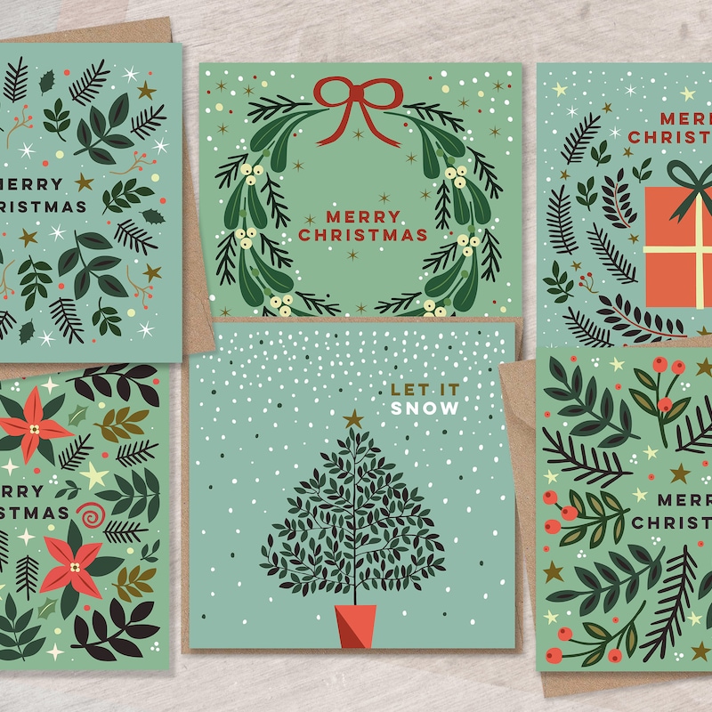 Christmas Card Set - Etsy