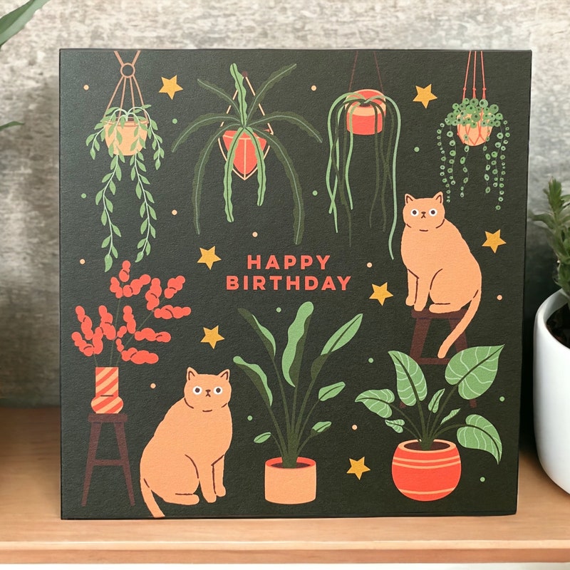 Folksy Birthday Card - Etsy