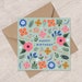 Folk Flowers and Leaves Birthday Card Bundle Birthday Card Set Pack of ...
