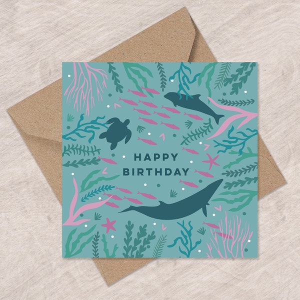 Ocean Birthday Card - Etsy
