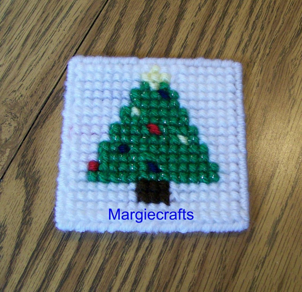 Plastic Canvas Christmas Tree Coaster Pattern, , Stocking Stuffers ...
