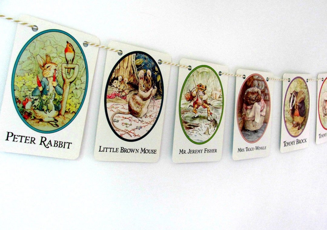 Beatrix Potter, Nursery Bunting, Nursery Decor, Nursery Gift, Peter ...