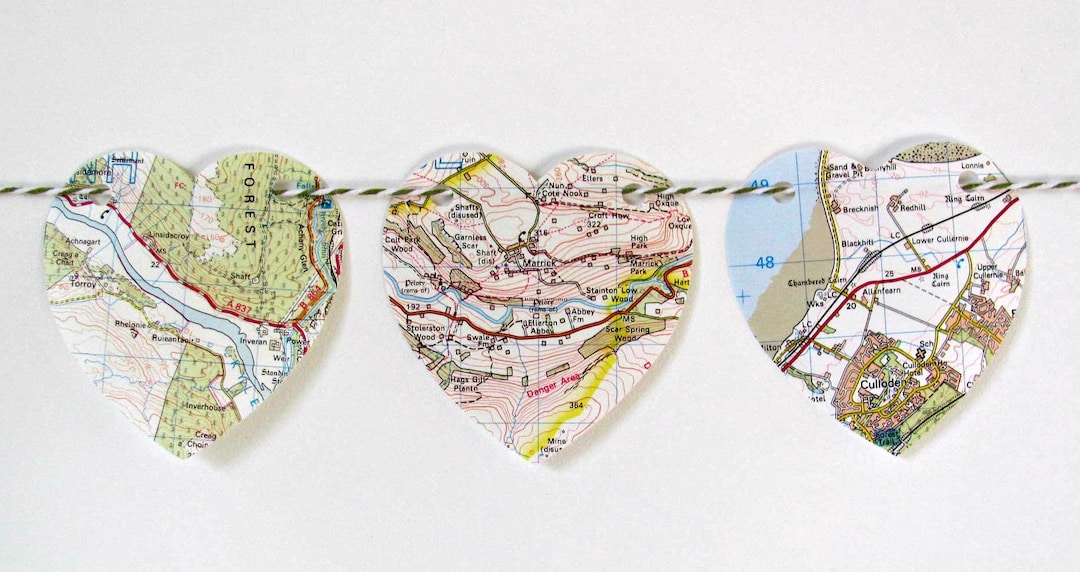 Travel Decor, Map Bunting, Travel Party, Wedding Garland, Celebration ...