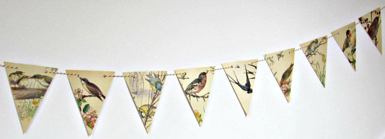 Birds Paper Garland Countryside Bunting Party Decoration - Etsy