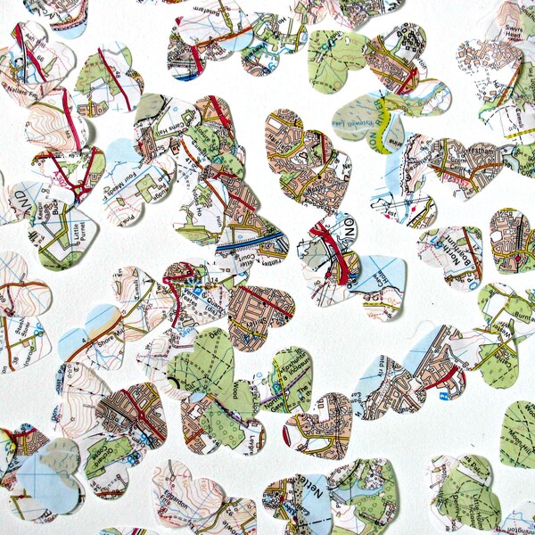 Map Confetti - Etsy