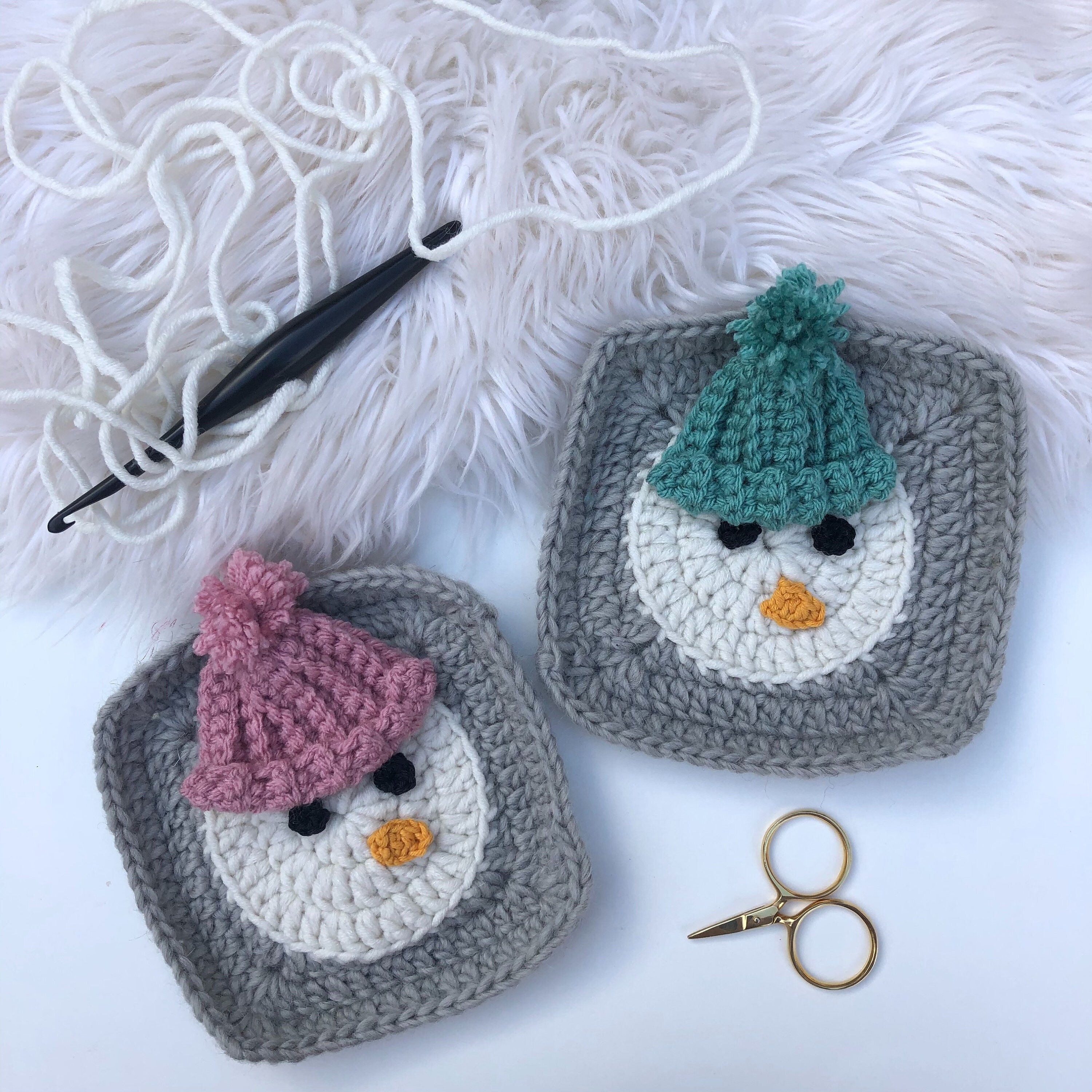 Snowman Square: A Crochet PDF Pattern - Etsy