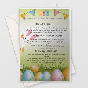 Personalised Easter Printable Letter, Editable Letter From the Easter ...