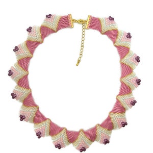 Glow in the Dark, Flat Cellini Spiral Seed Bead Necklace, Statement ...