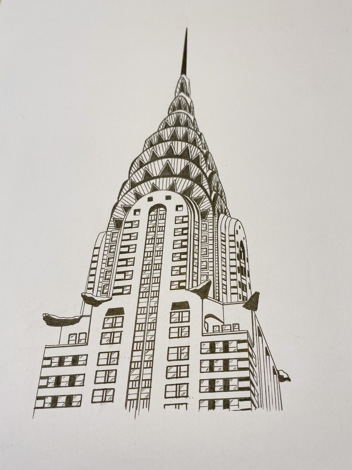 Chrysler Building Nyc Building Sketch Chrysler
