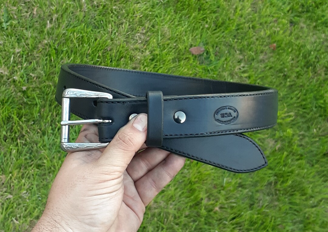 Leather Belt 1-1/2 Inches Wide Heavy Duty Belt - Etsy