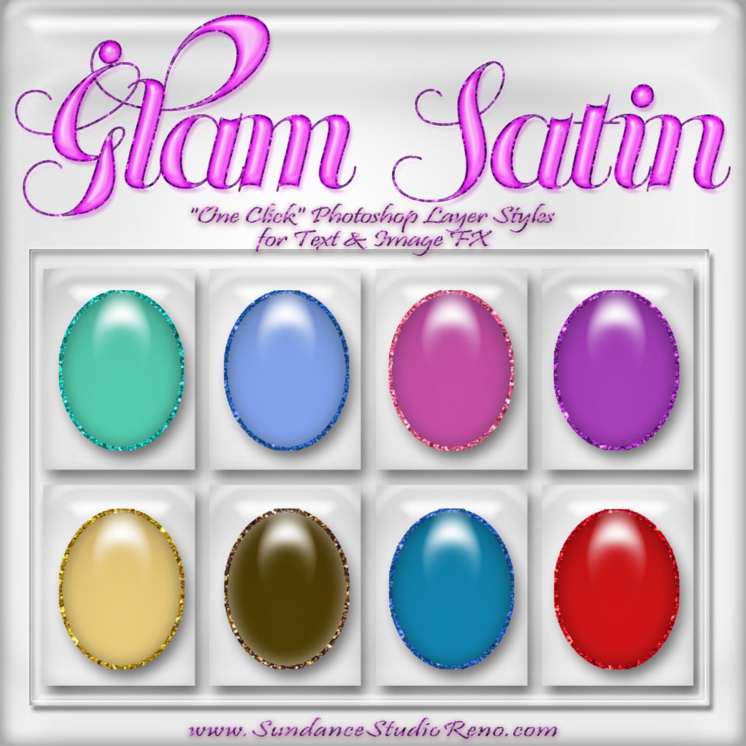 Glam Satin Adobe Photoshop Layer Effects Style Digital Download - Etsy