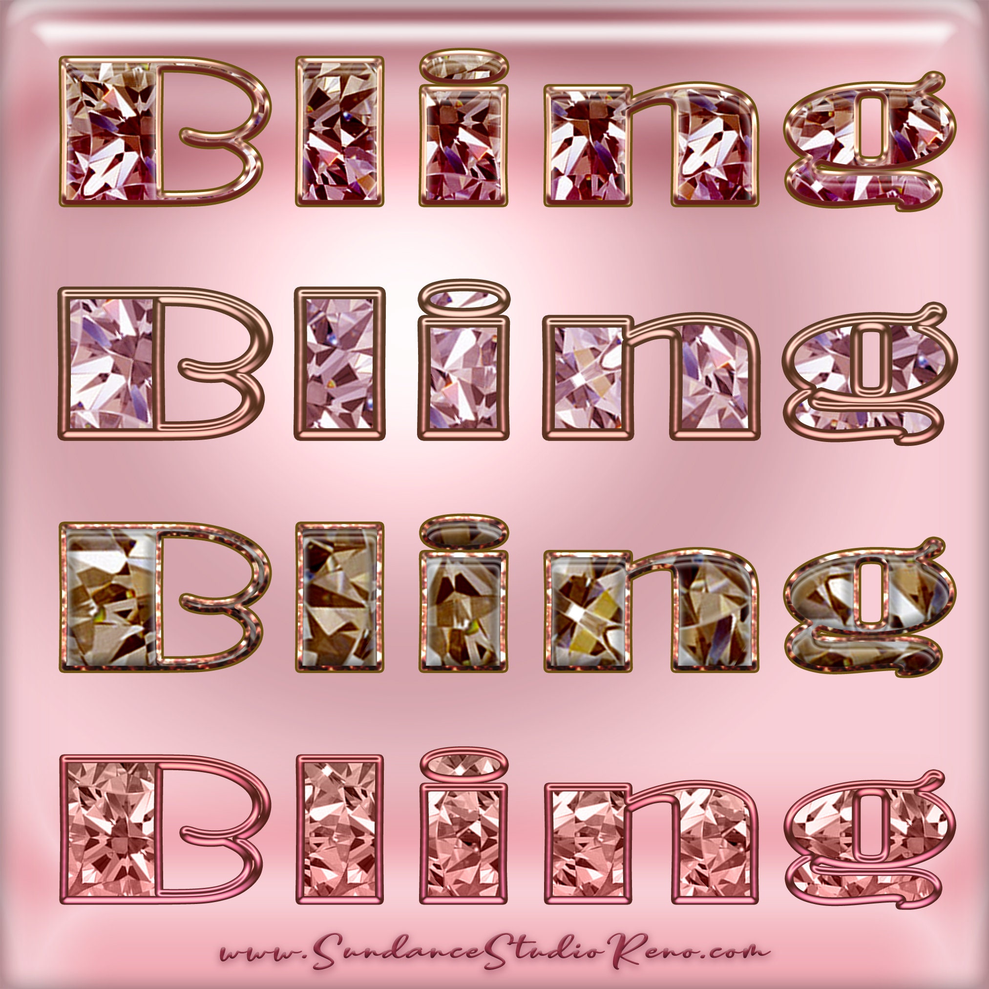 Rose Gold Bling Adobe Photoshop Layer FX Style Digital Download - Etsy