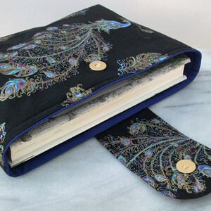 Peacock Gift, Book Pouch, Gift for Book Lover, Padded Book Cover ...