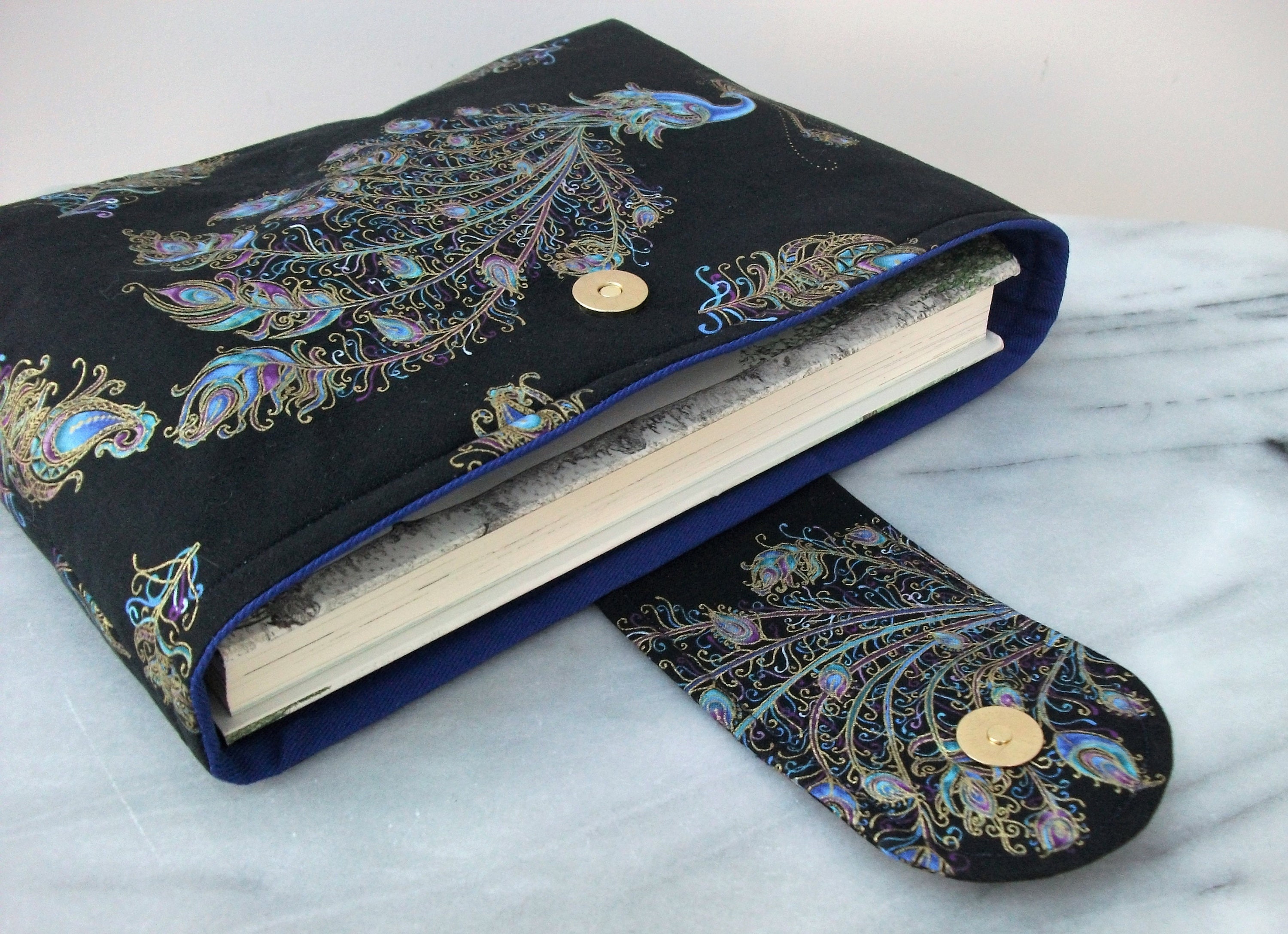 Peacock Gift Book Pouch Gift for Book Lover Padded Book - Etsy UK