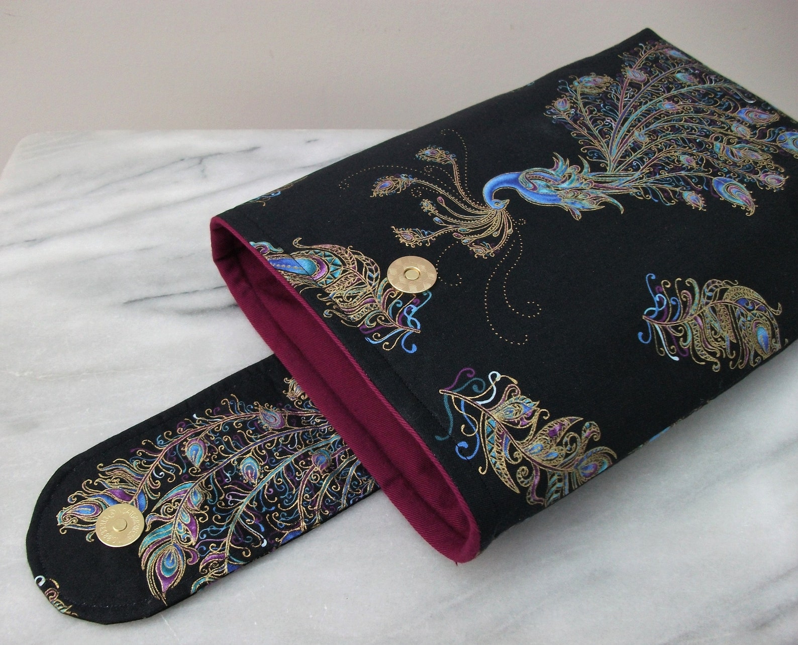 Peacock Gift Book Pouch Gift for Book Lover Padded Book | Etsy UK