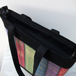 Zippered book bag book bag medium tote gift for book lover | Etsy