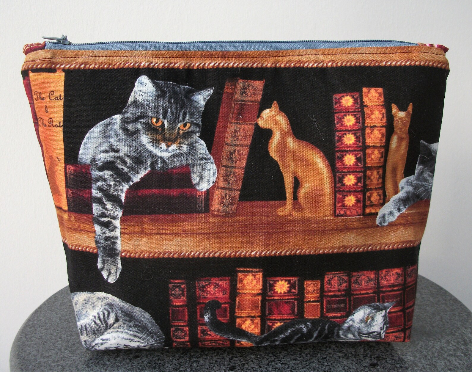 Zippered Book bag medium sized book bag antique books theme | Etsy