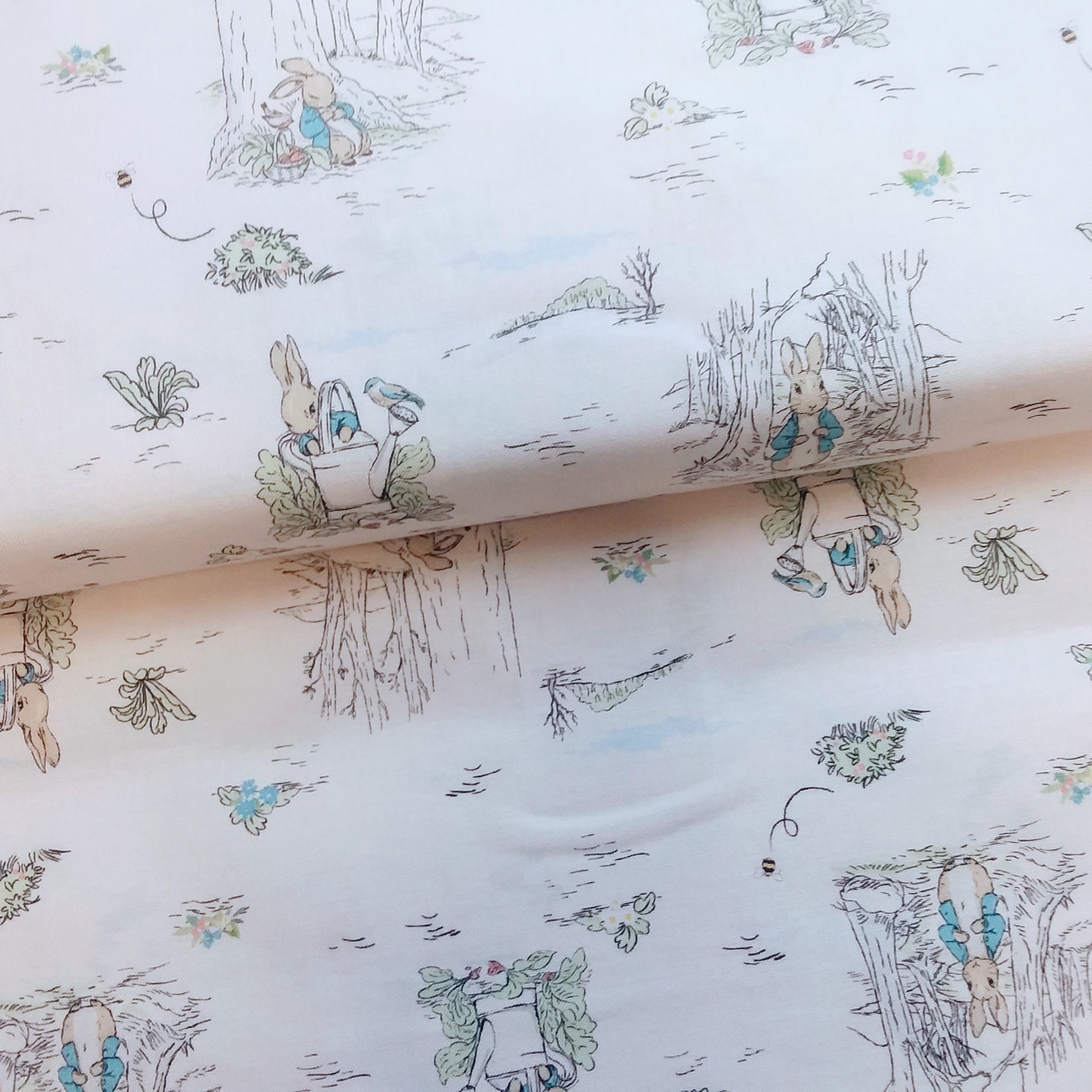 Peter Rabbit Cotton Fabric Garden Path Crafty Baba Fabrics