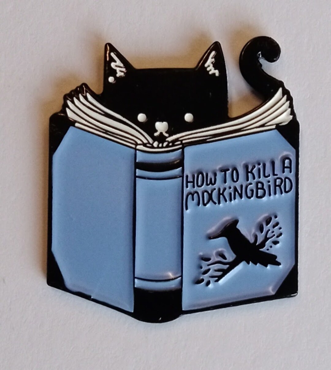 To Kill A Mockinbird Cat Enamel Pin Brooch - Etsy