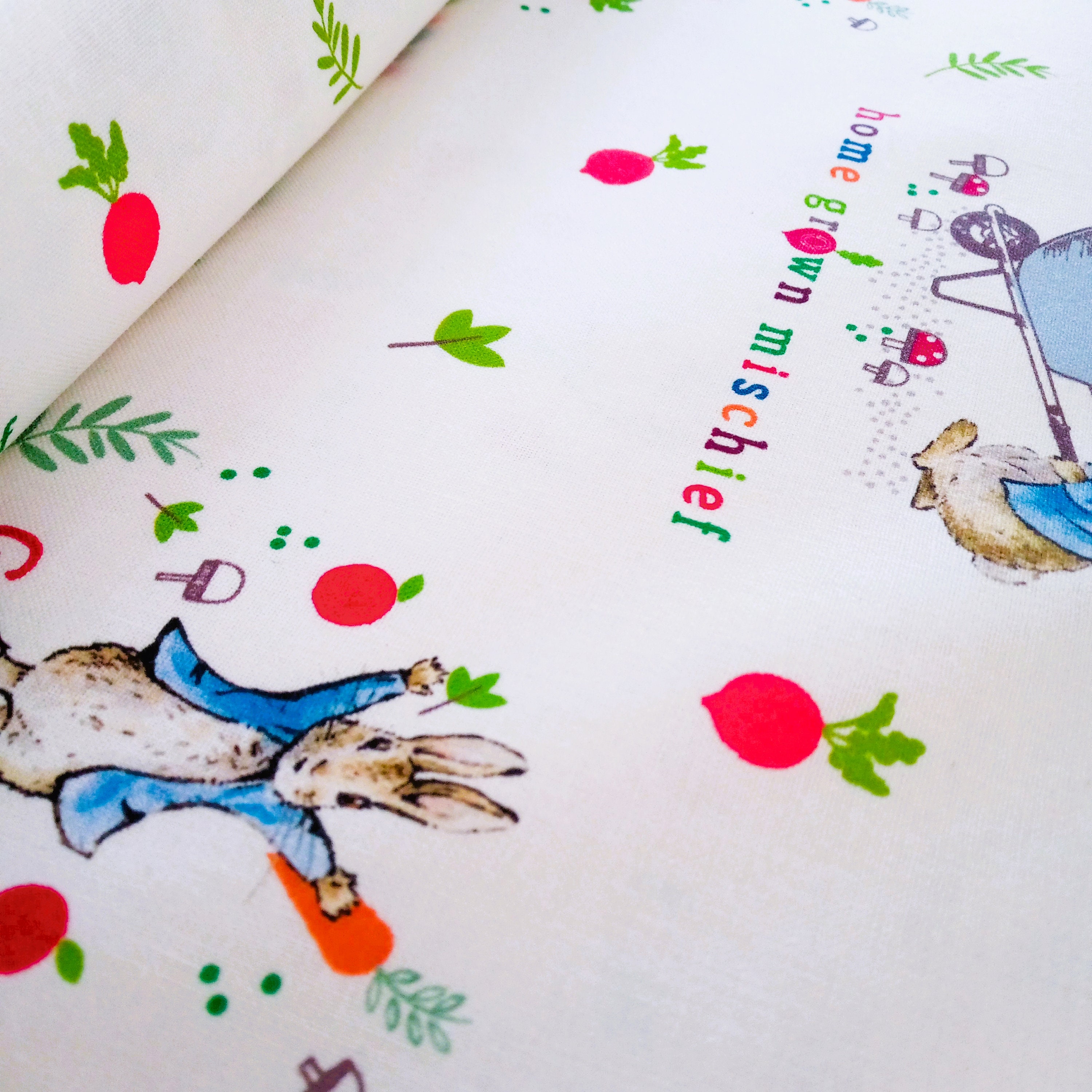 Peter Rabbit Cotton Fabric Garden Path Crafty Baba Fabrics