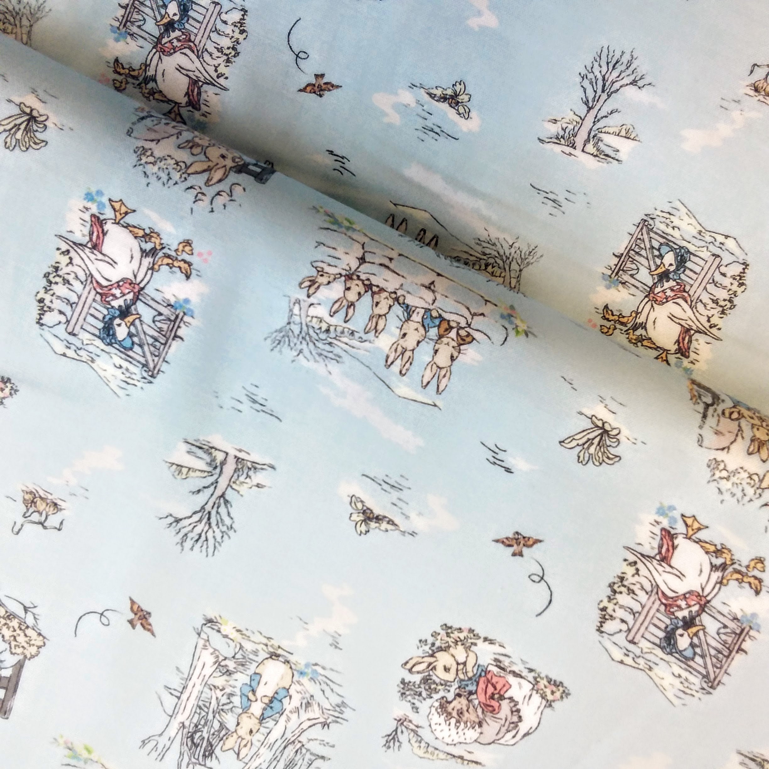 Peter Rabbit Cotton Fabric Garden Path Crafty Baba Fabrics