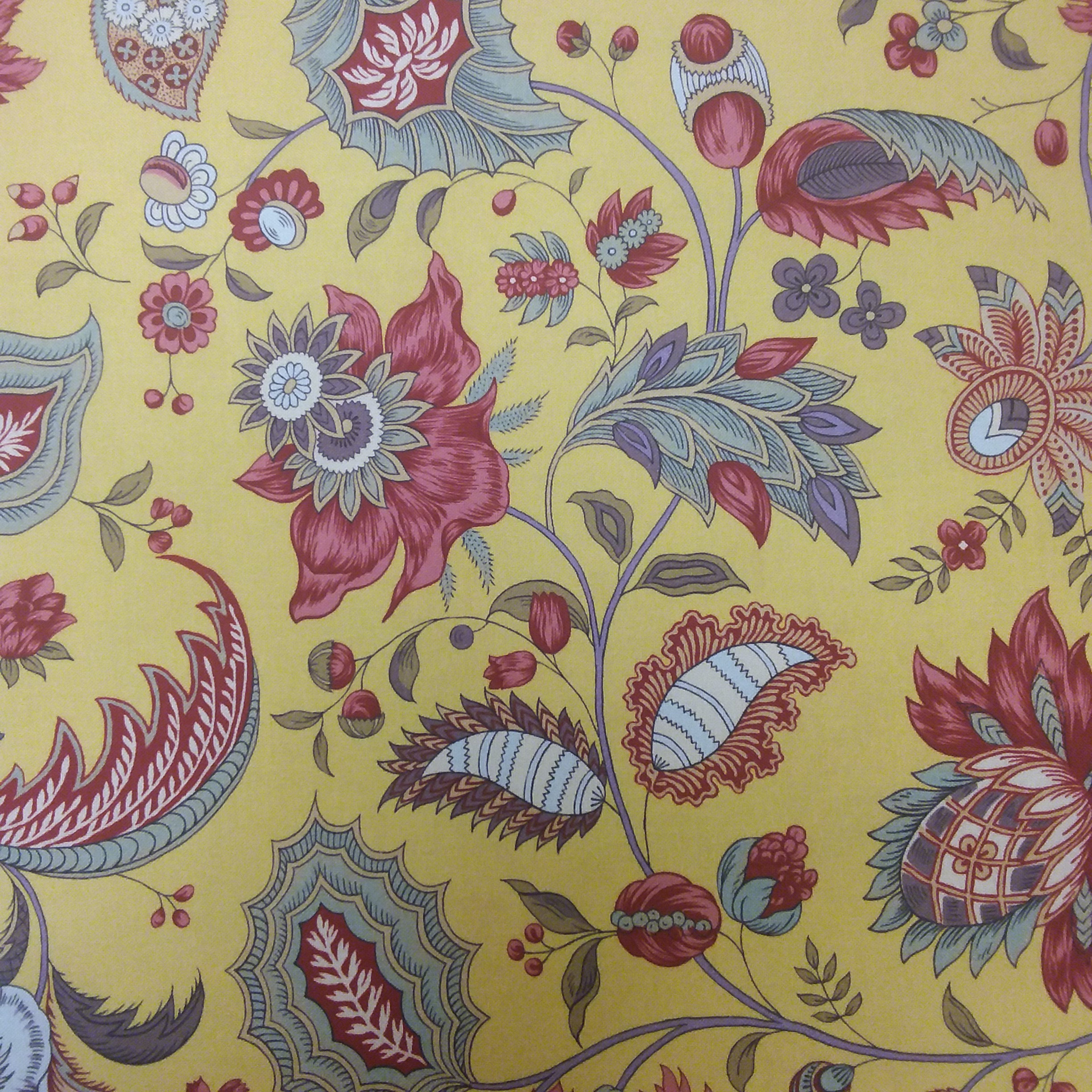 Dutch Heritage DHER 4026 YELLOW Cotton Fabric French Indiennes - Etsy UK
