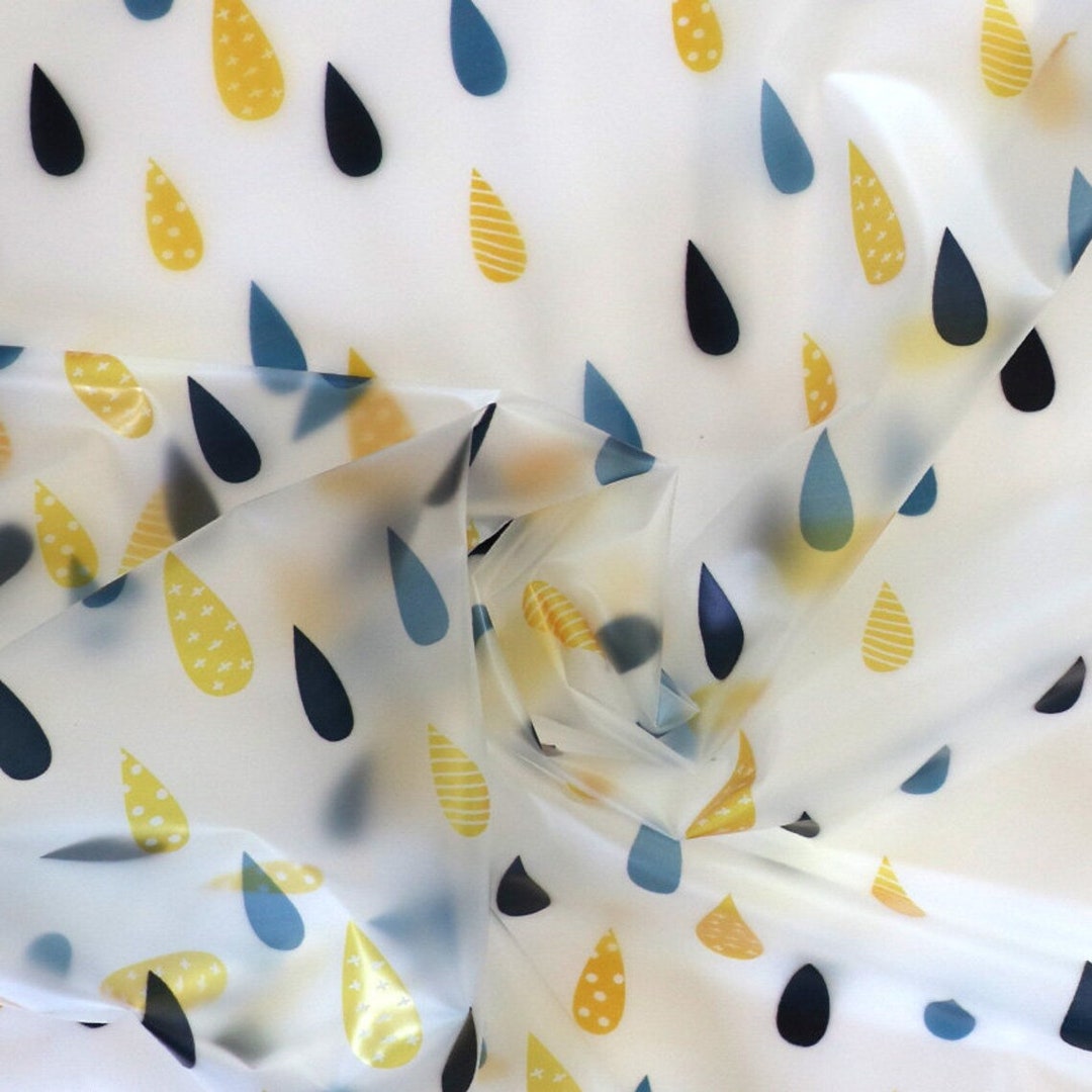 Transparent Raindrops Laminate Waterproof Fabric for Dressmaking Aprons ...