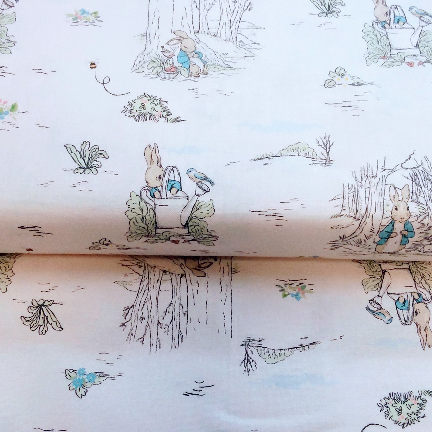 Peter Rabbit Cotton Fabric Garden Path Crafty Baba Fabrics