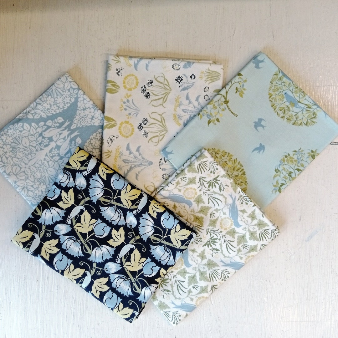 Charles Voysey Birds in Nature Fat Quarter Pack X5 From the Victoria ...