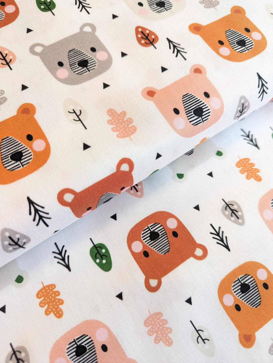 Teddy Bear Cotton Fabric, Acornwood Collection (per 50cm) - Etsy