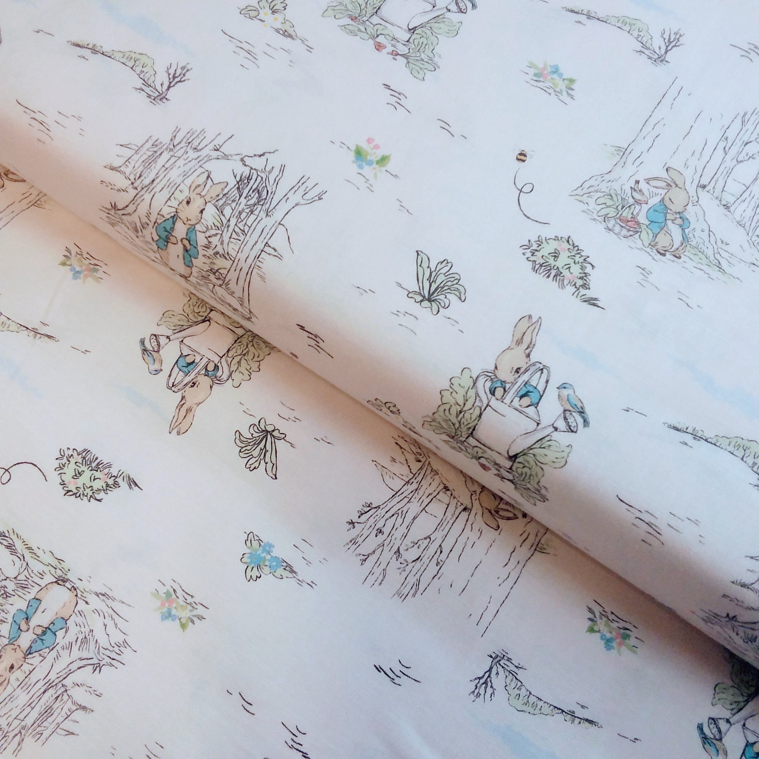 Peter Rabbit Cotton Fabric Garden Path Crafty Baba Fabrics