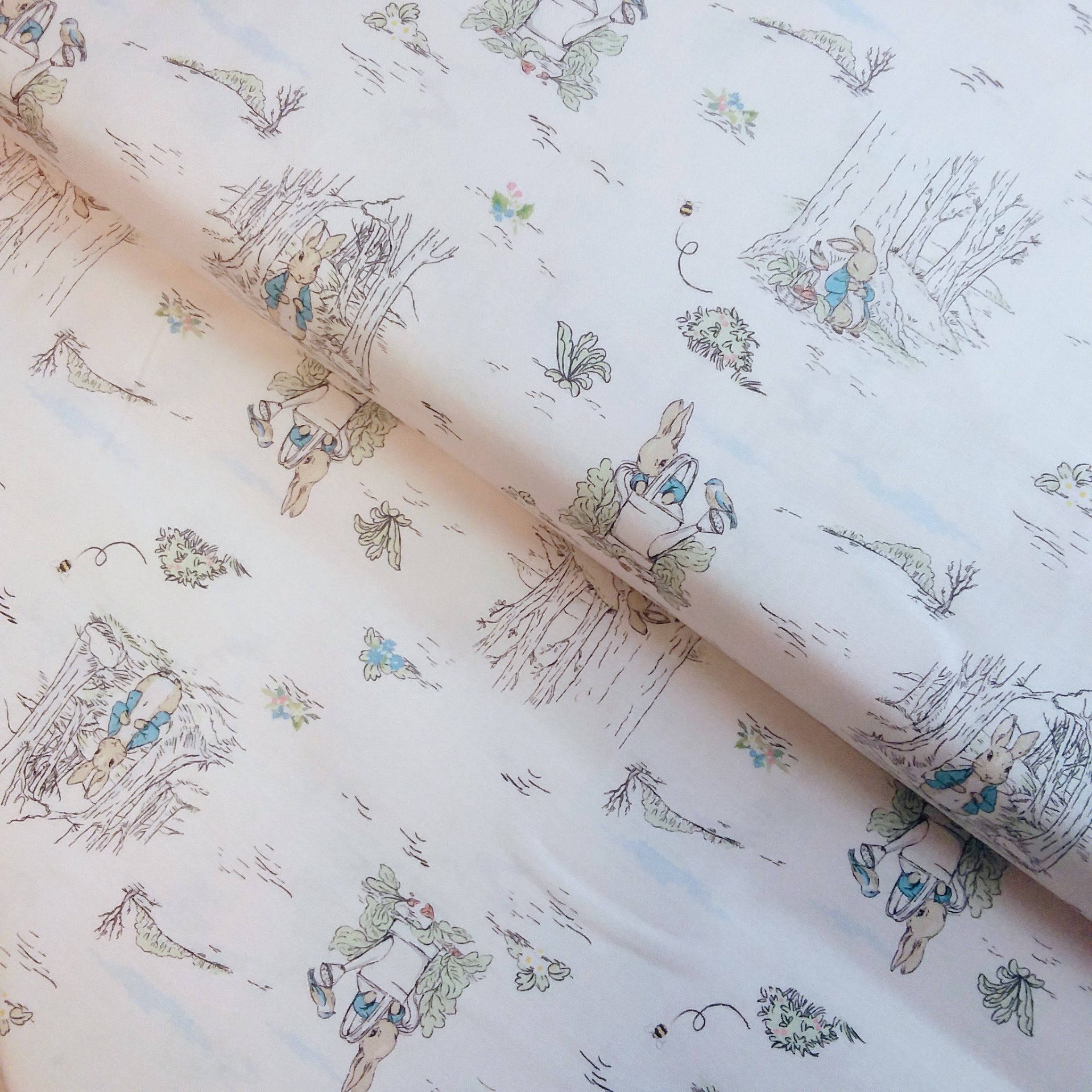 Peter Rabbit Cotton Fabric Garden Path Crafty Baba Fabrics