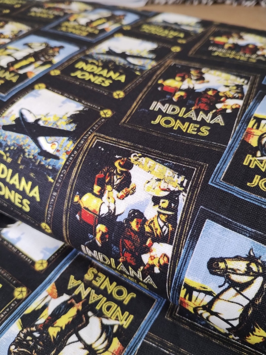 Indiana Jones Licensed Cotton Fabric Black per 50cm - Etsy