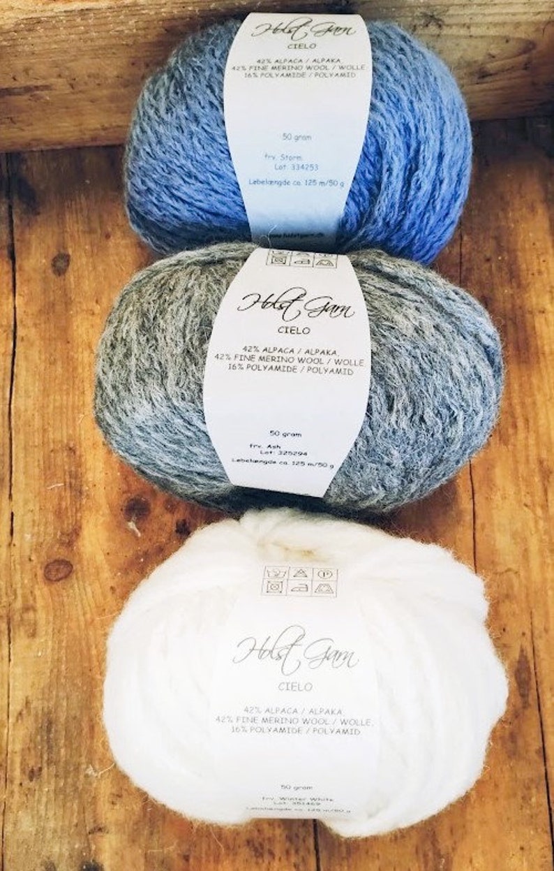 Holst Garn Cielo Aran Weight Yarn in Ash Grey 50g Skein From Denmark ...