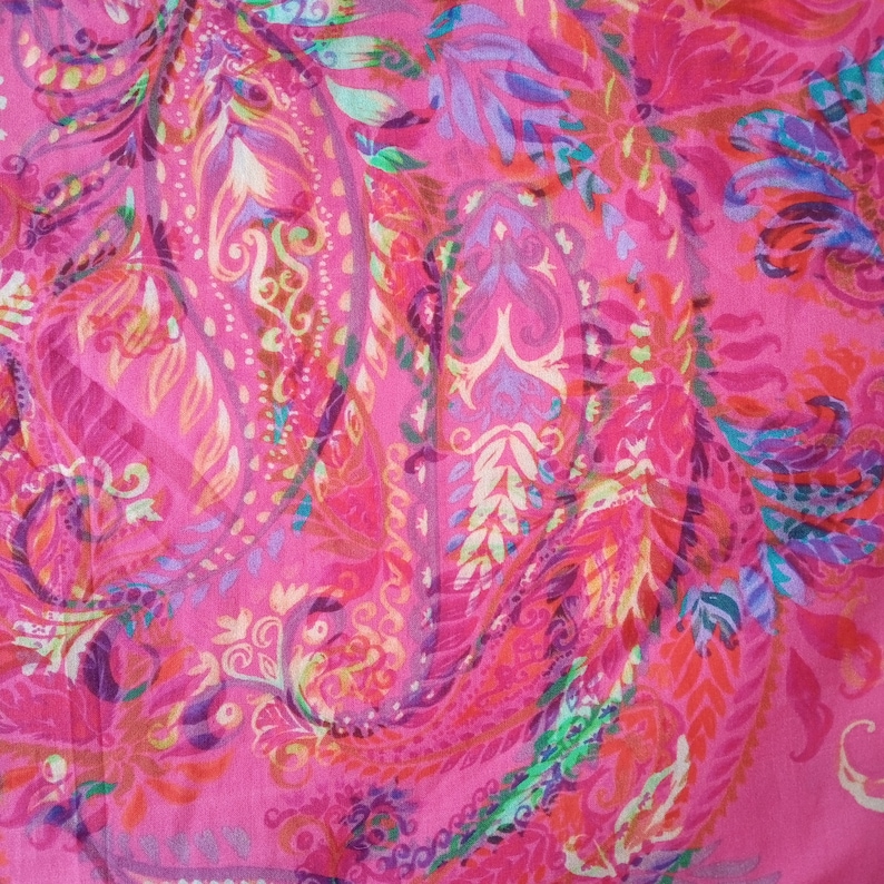 Pink Paisley Cotton Lawn Fabric: Dressmaking, Quilting (per 50cm) - Etsy