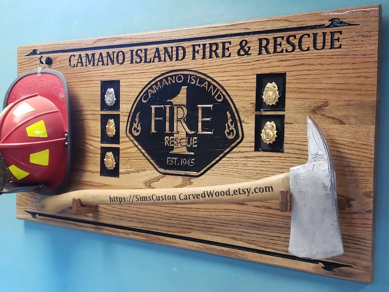 Wall Display for Firefighter Axe & Helmet - Etsy