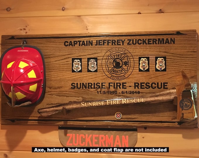 Wall Display for Firefighter Axe & Helmet - Etsy