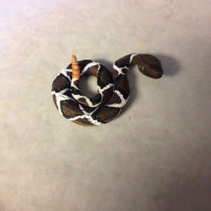 Rattlesnake Miniature Hand Sculpted Polymer Clay Southwest Fairy Garden ...