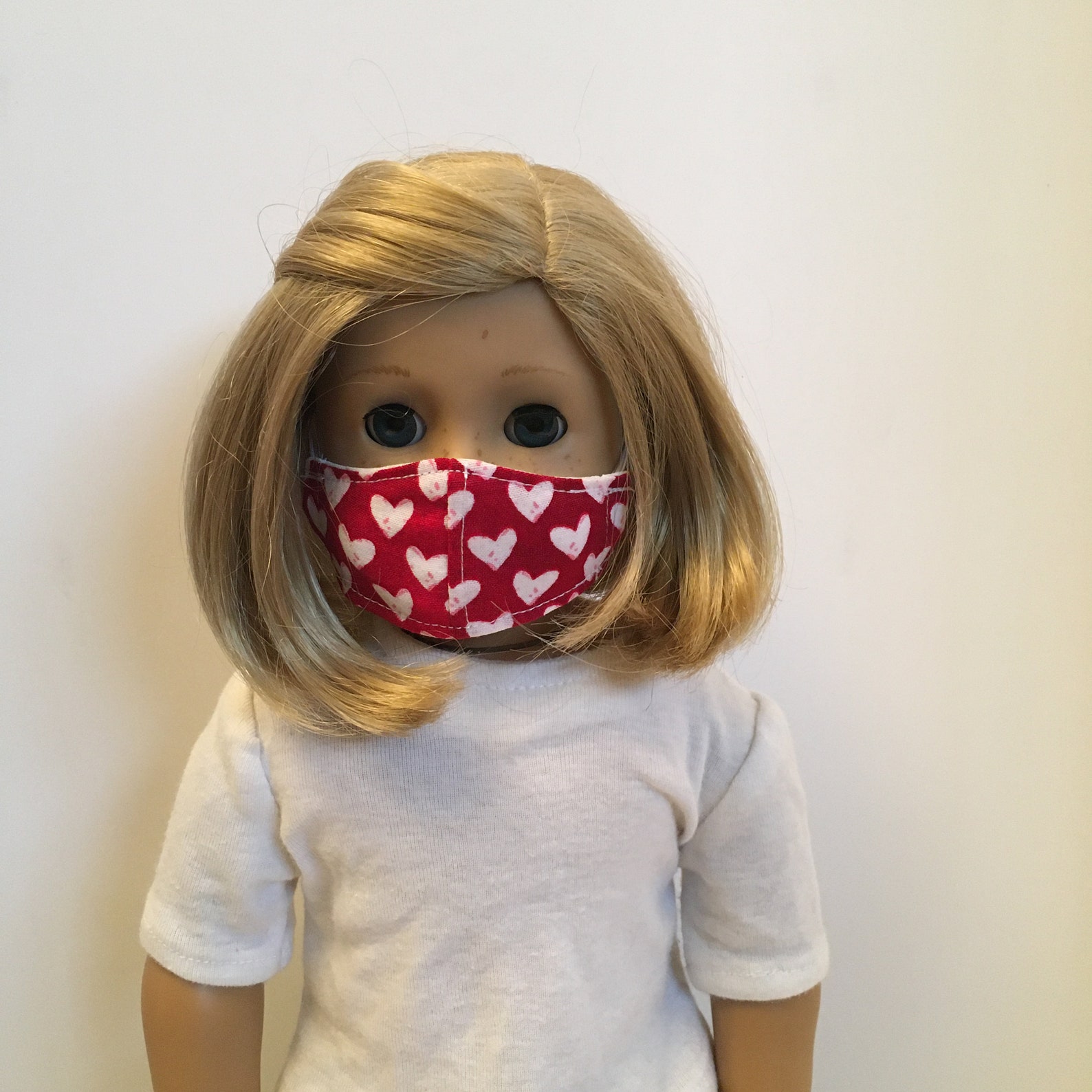 Fits American Girl Doll face masks. HEARTS Mask. 100% | Etsy