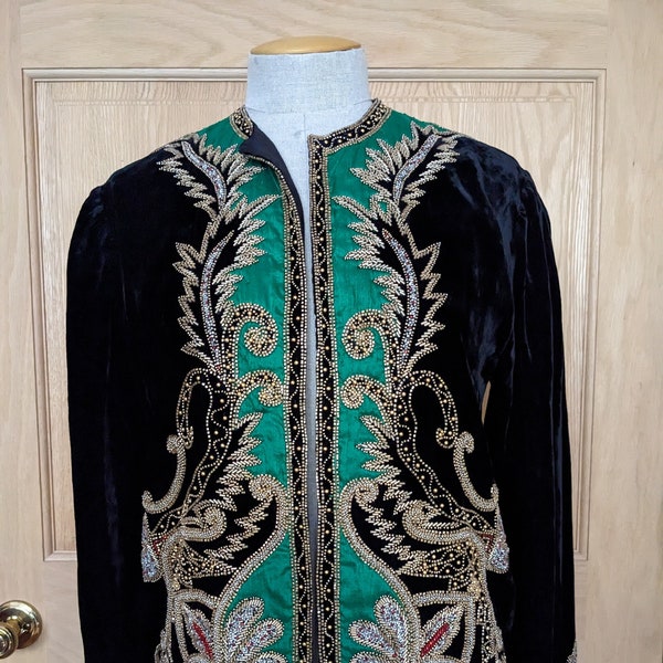 Velvet Beaded Jacket - Etsy
