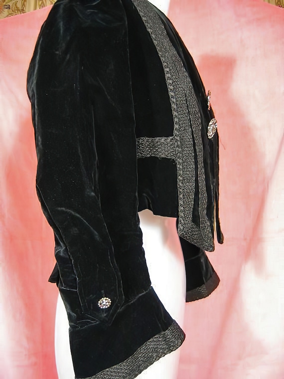 Vintage Victorian Velvet Jacket Steampunk - Gem