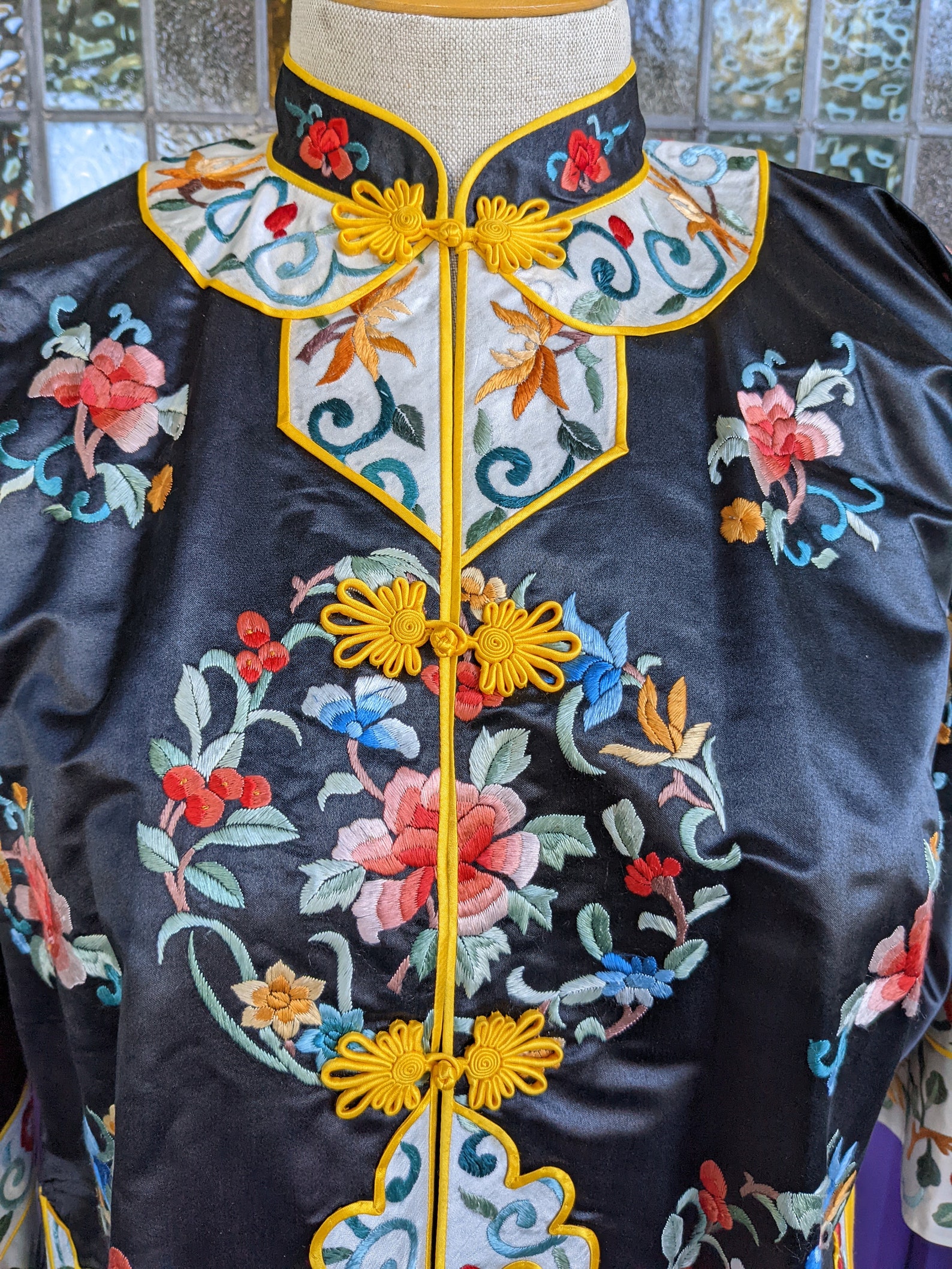 70s Embroidered Chinese Jacket Lily - Etsy