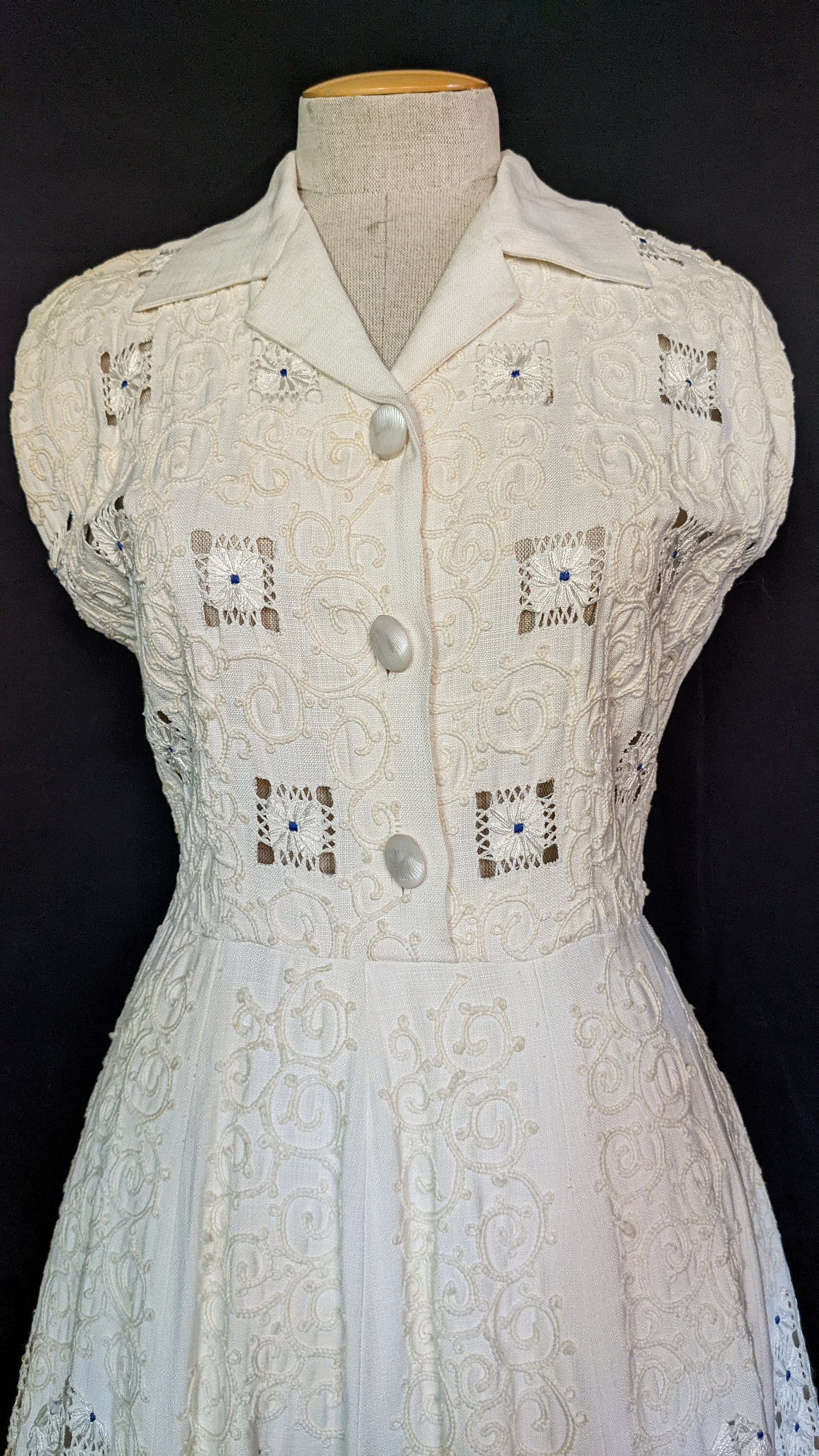 50s Day Dress Soutache Drawn Thread - Etsy