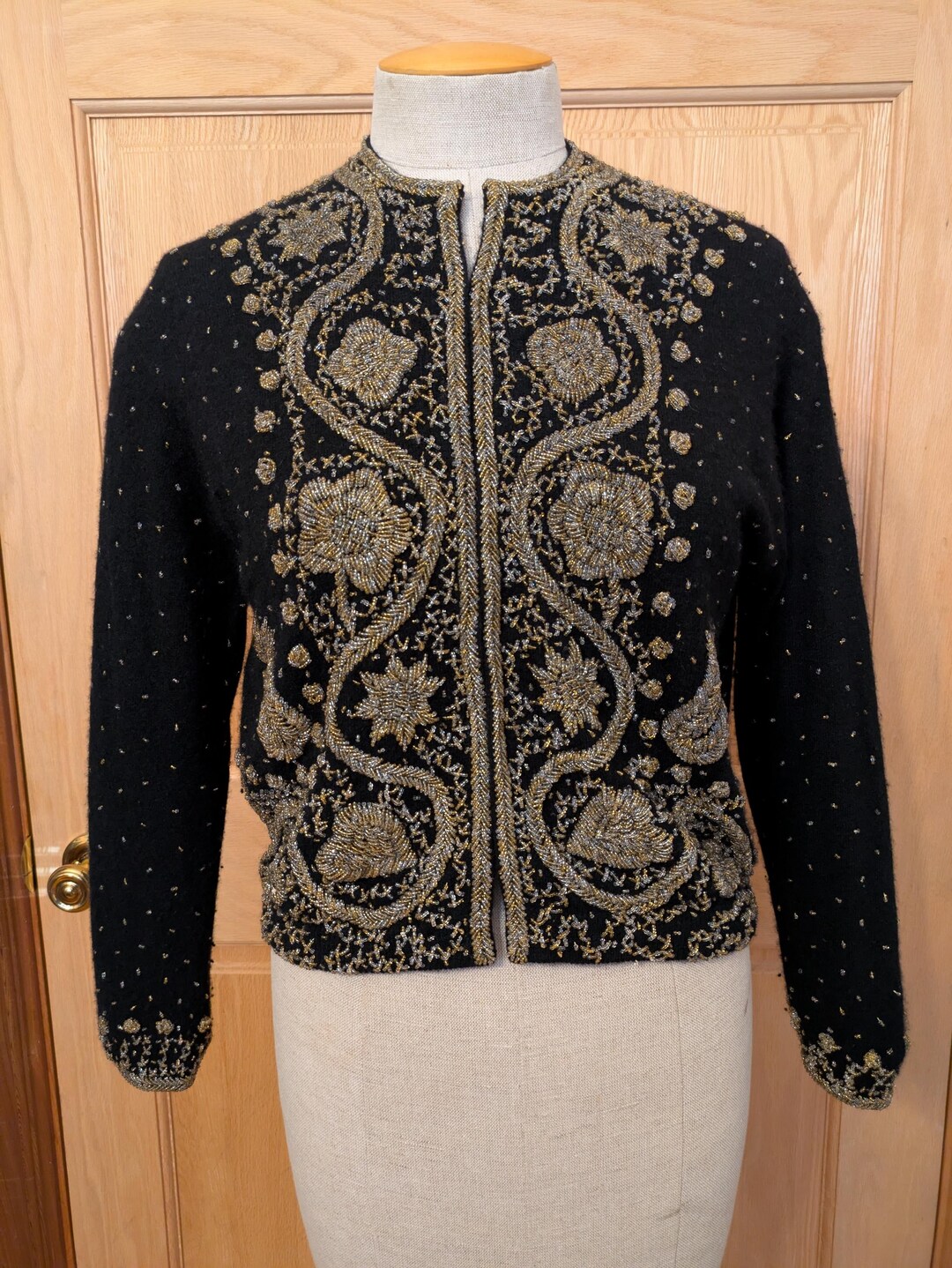Hold for Aalap 50s Gene Shelly's Beaded Sweater - Etsy
