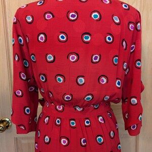 1970s 80s Silk Studio Red Dress - Etsy