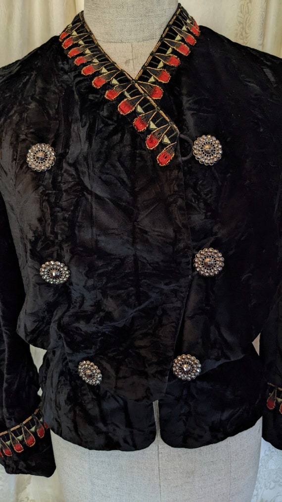 Edwardian Velvet Jacket Victorian - Gem