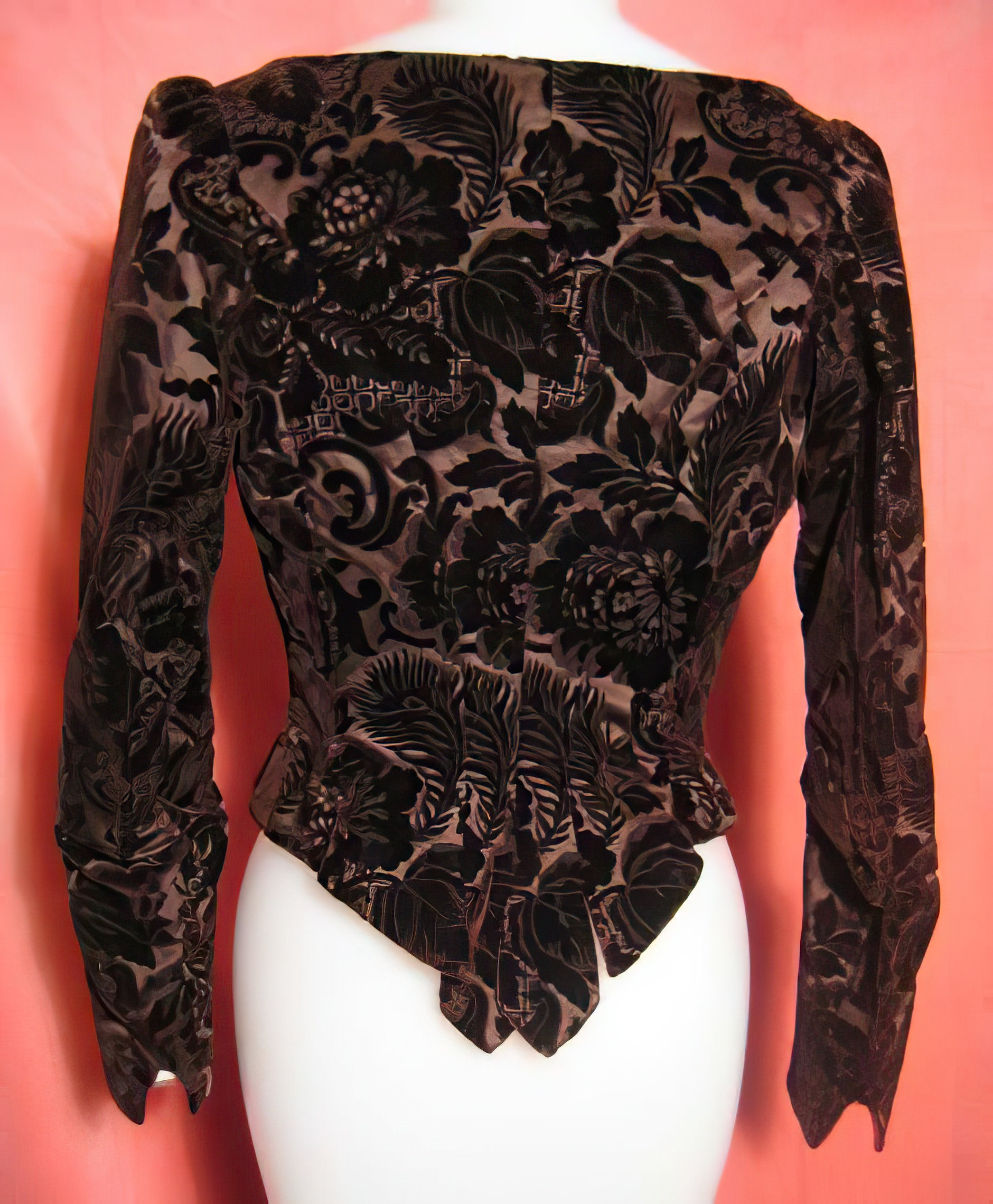 Victorian Cut Velvet Jacket Steampunk - Etsy