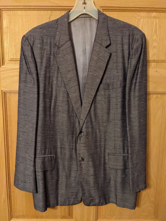 1960s Rat Pack Men's Silk Fleck Jacket - Gem
