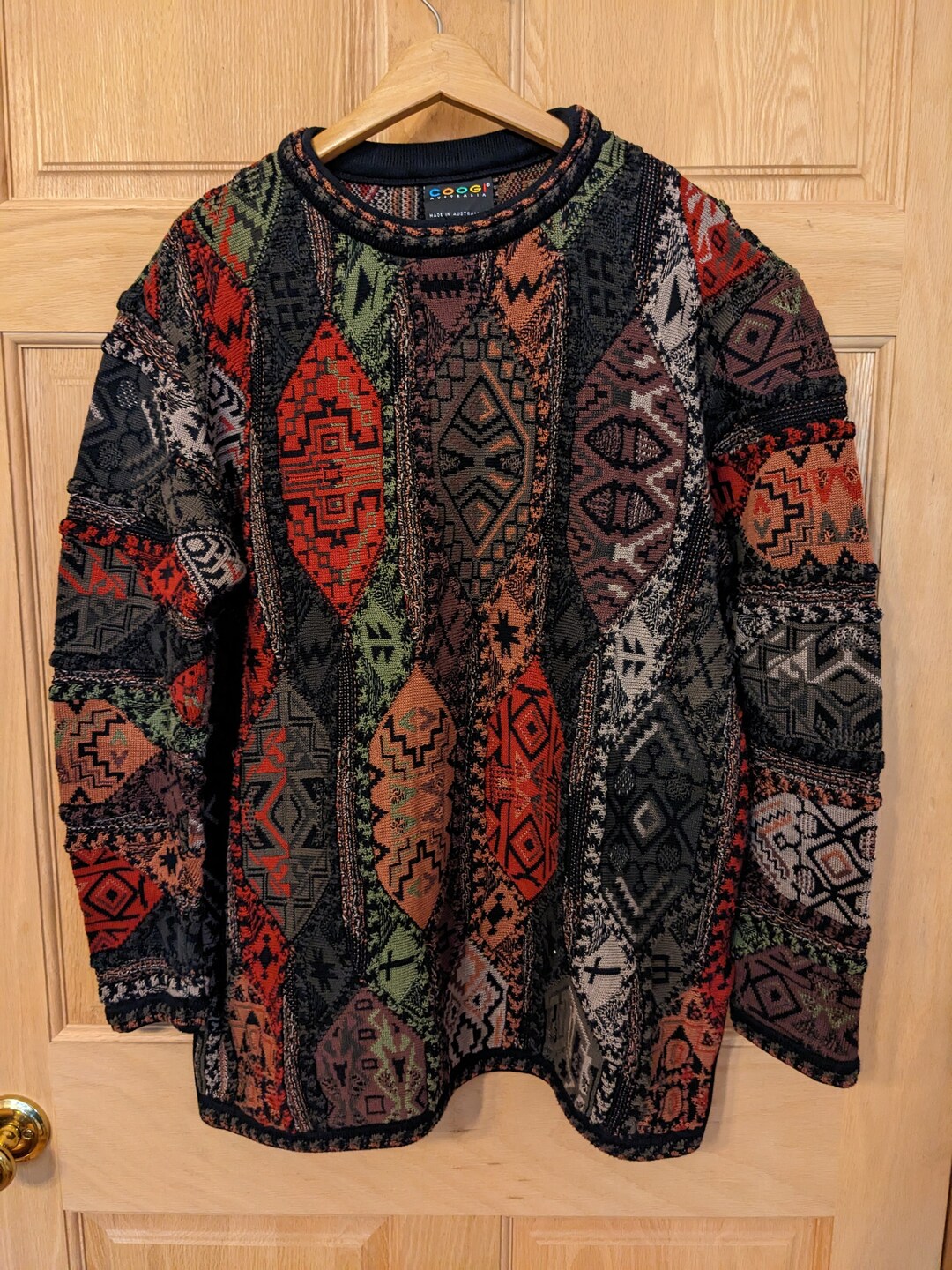 90s Coogi Sweater Fall Colors - Etsy